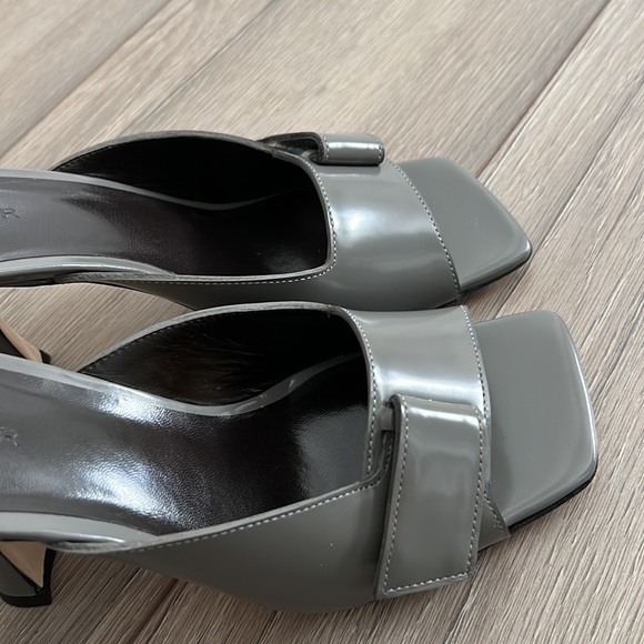 BY FAR | Shoes | By Far Olivia Cement Semi Patent Leather 35 | Poshmark